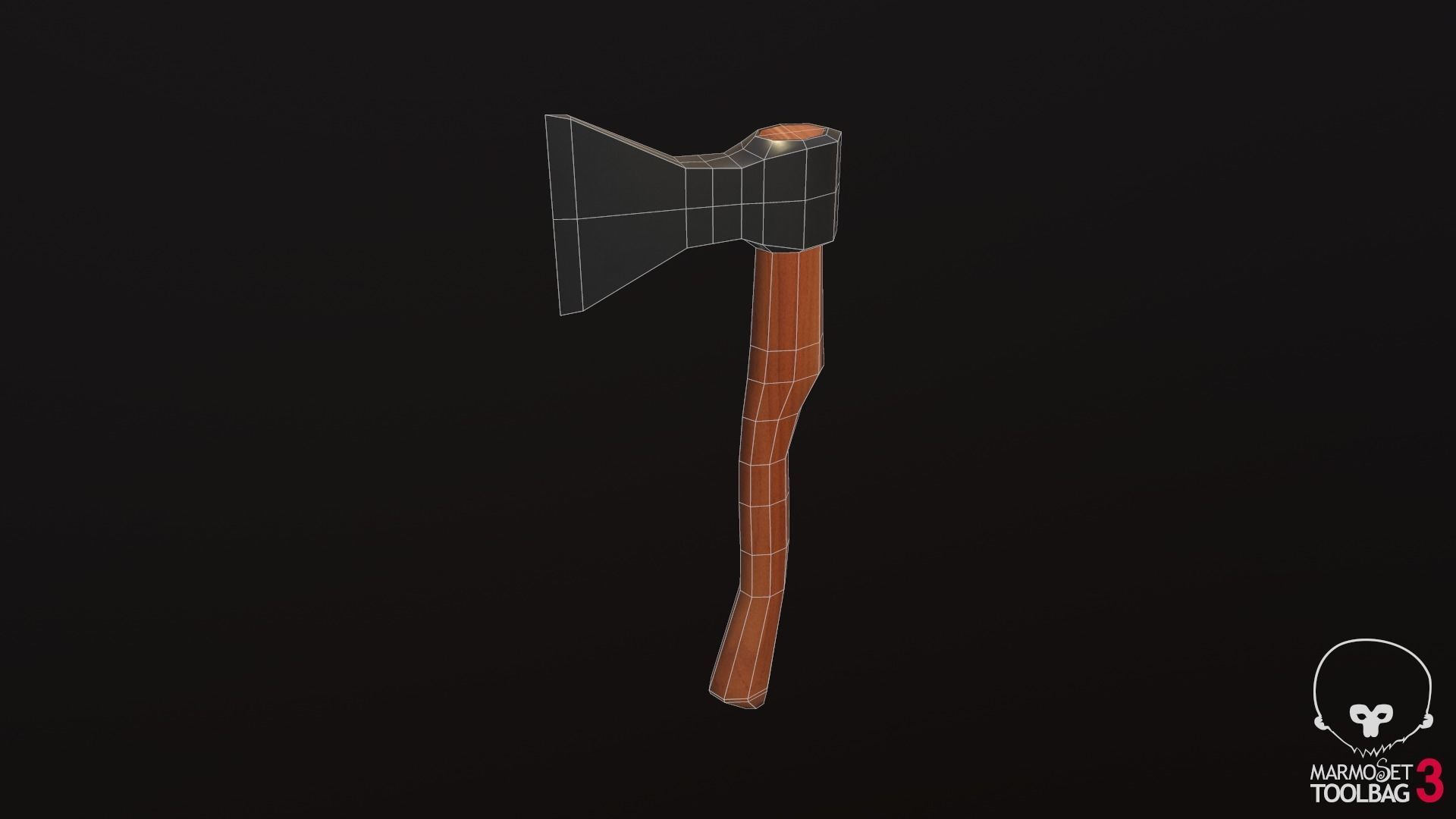 3D model axe low-poly two types of textures VR / AR / low-poly | CGTrader