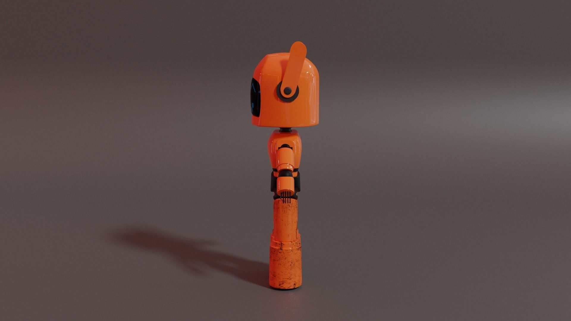 Robot orange 3D model rigged | CGTrader