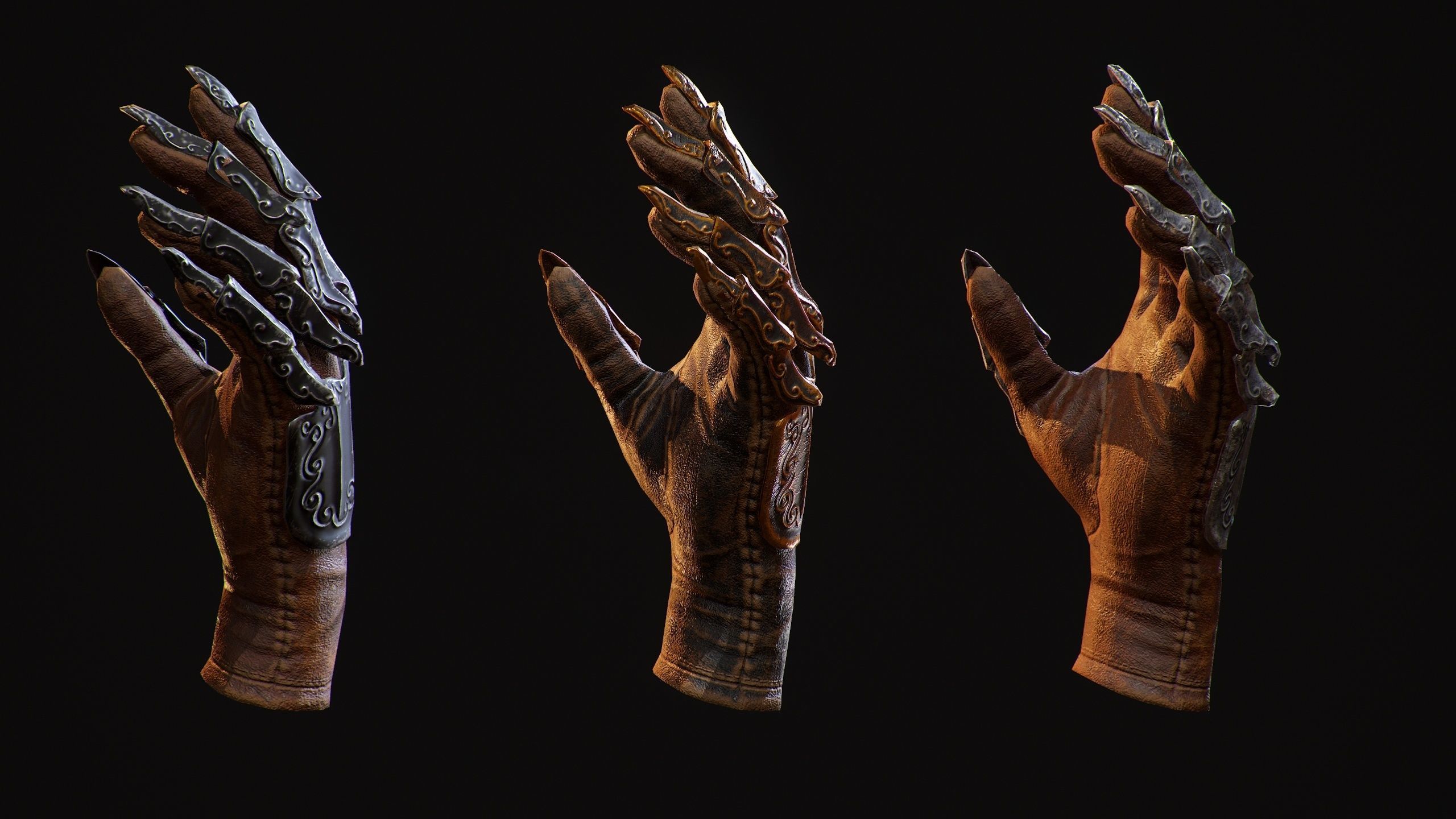 3D model Armored Gloves VR / AR / low-poly | CGTrader