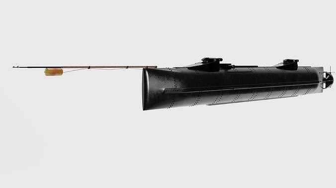 1864 Hunley Submarine 3D model animated | CGTrader