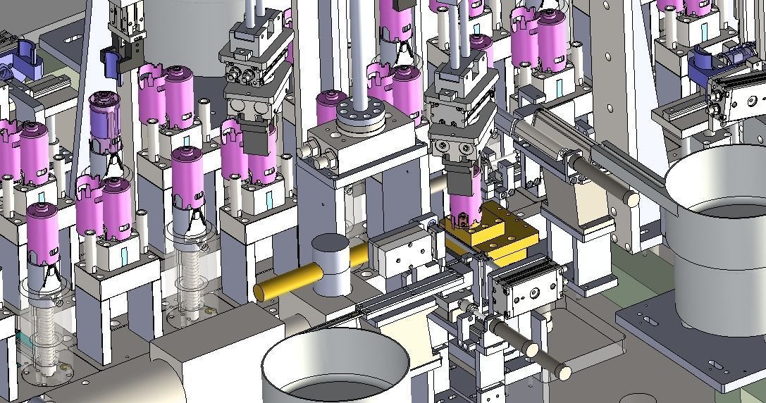 Automatic DC motor assembly production line 3D model | CGTrader