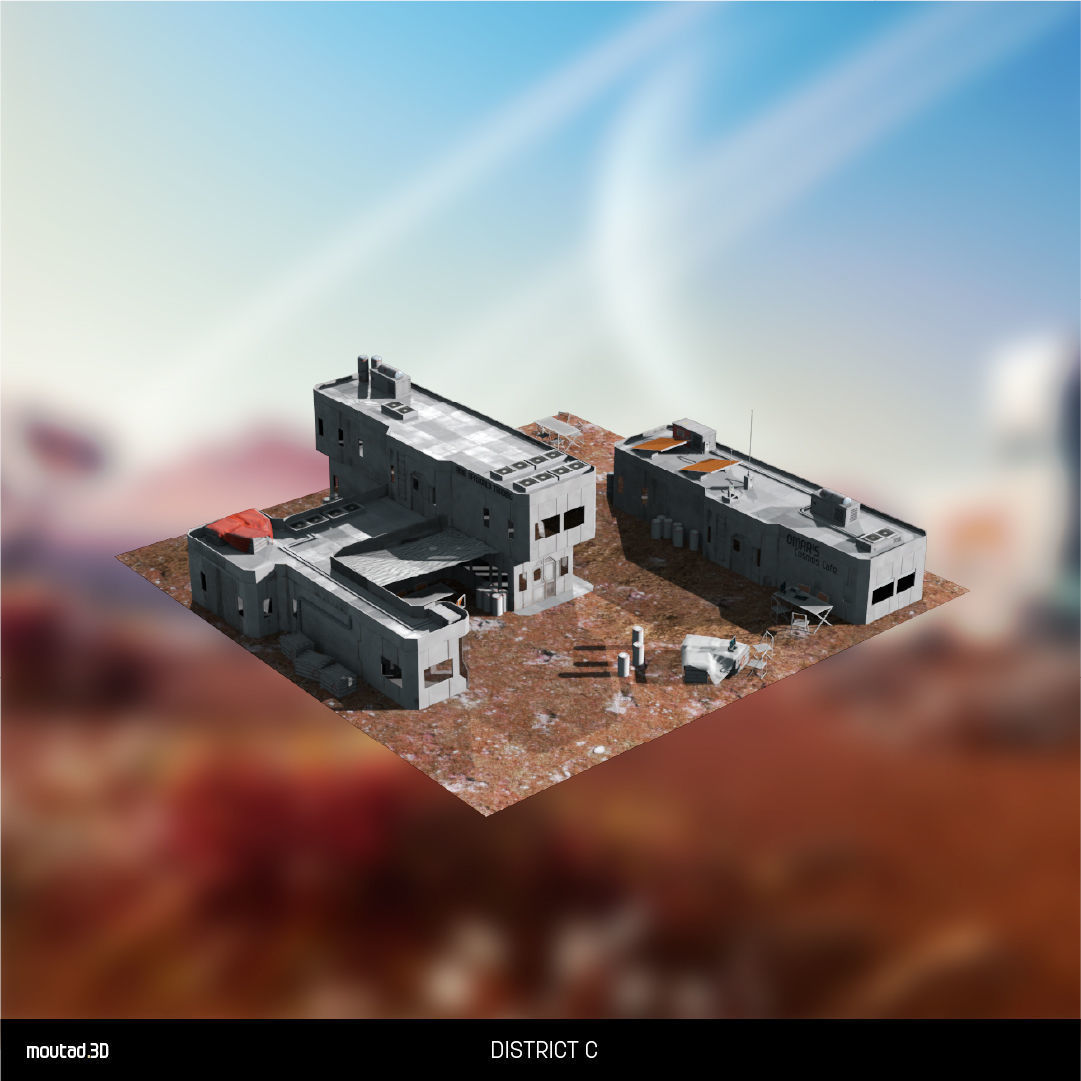 3D model Space Settlements VR / AR / low-poly | CGTrader