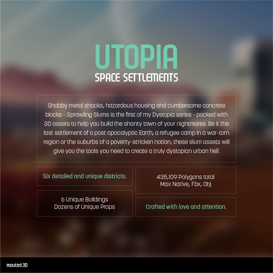 3D model Space Settlements VR / AR / low-poly | CGTrader