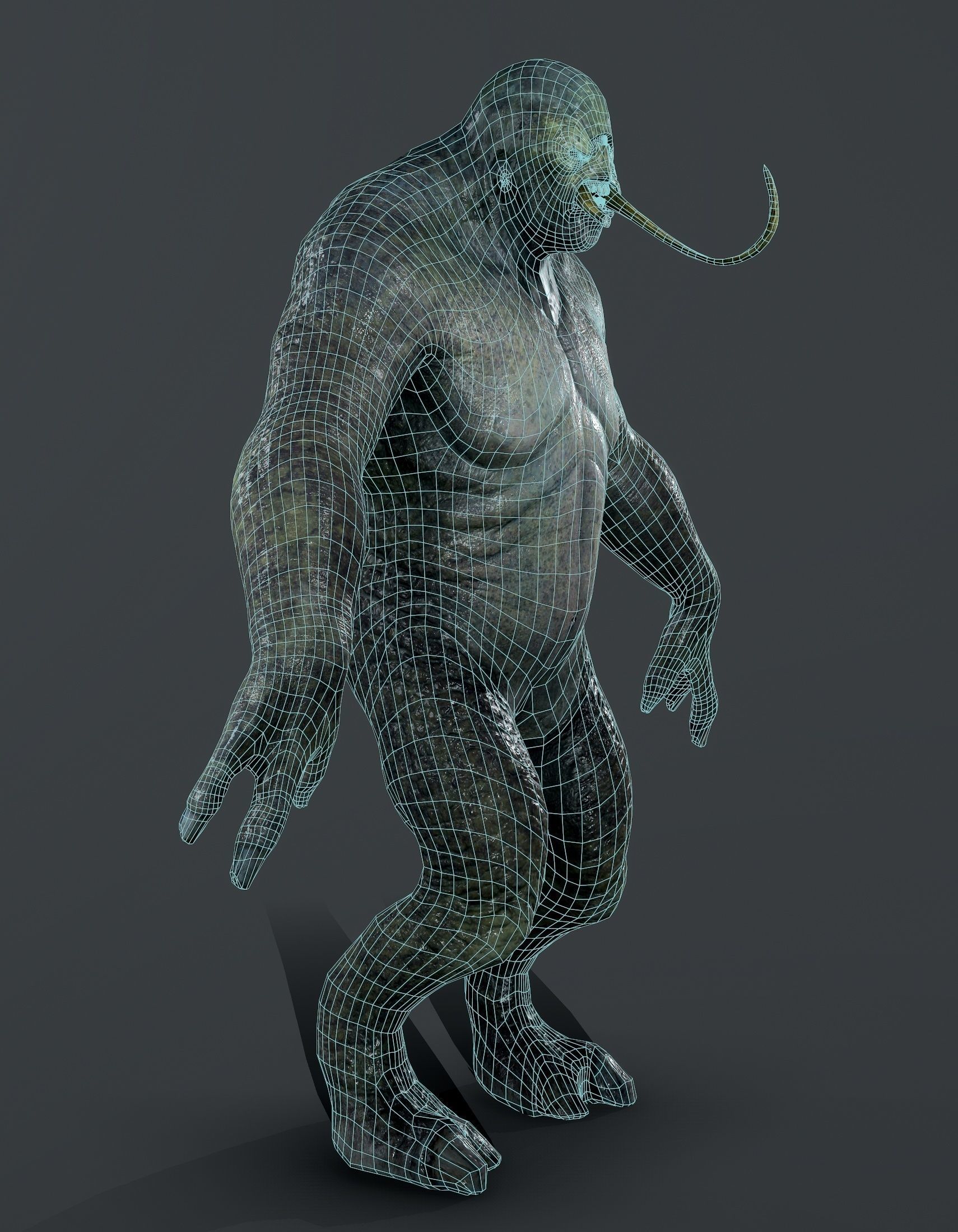 3D model Monster-RIGGED creature with arms and legs VR / AR / low-poly ...