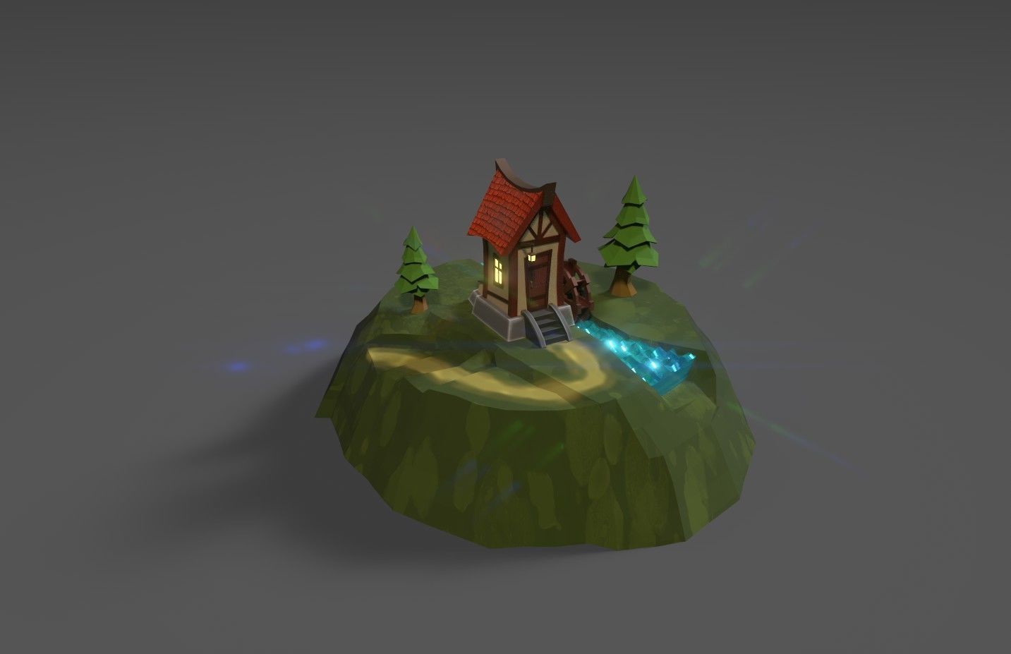 3D model Watermill VR / AR / low-poly | CGTrader