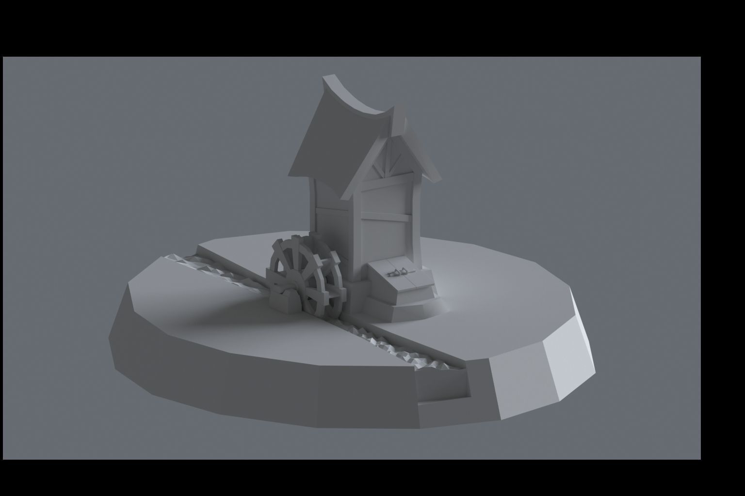 3D model Watermill VR / AR / low-poly | CGTrader