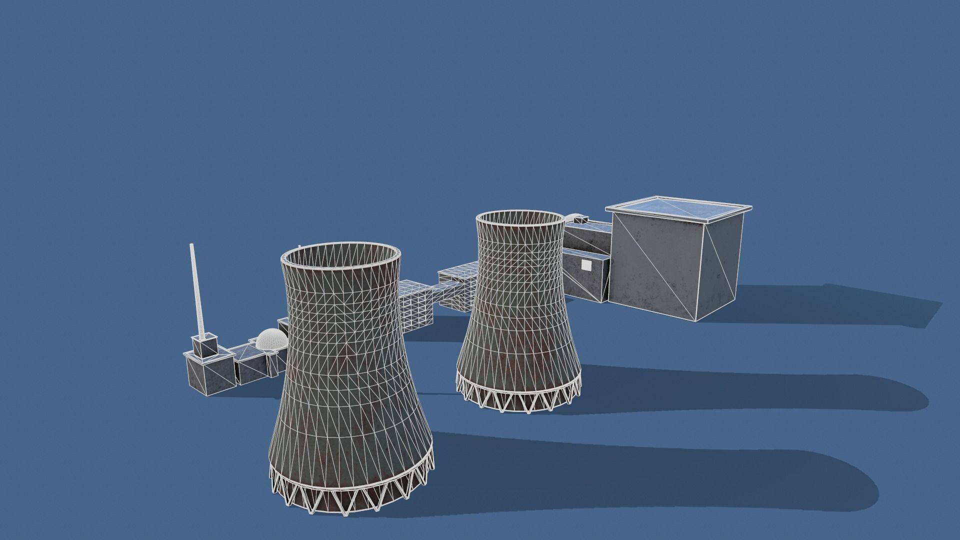 Nuclear power plant 3D model | CGTrader