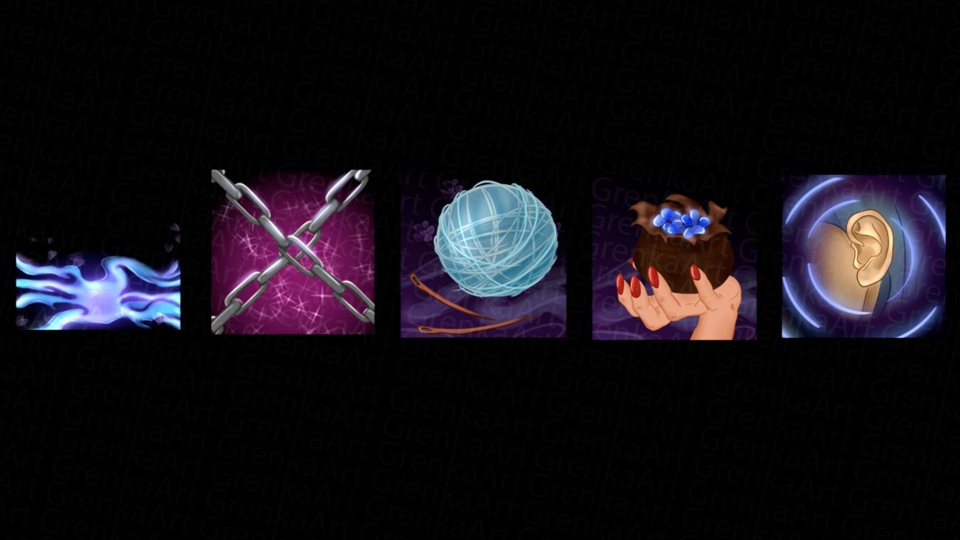 Set of magic spells Texture | CGTrader