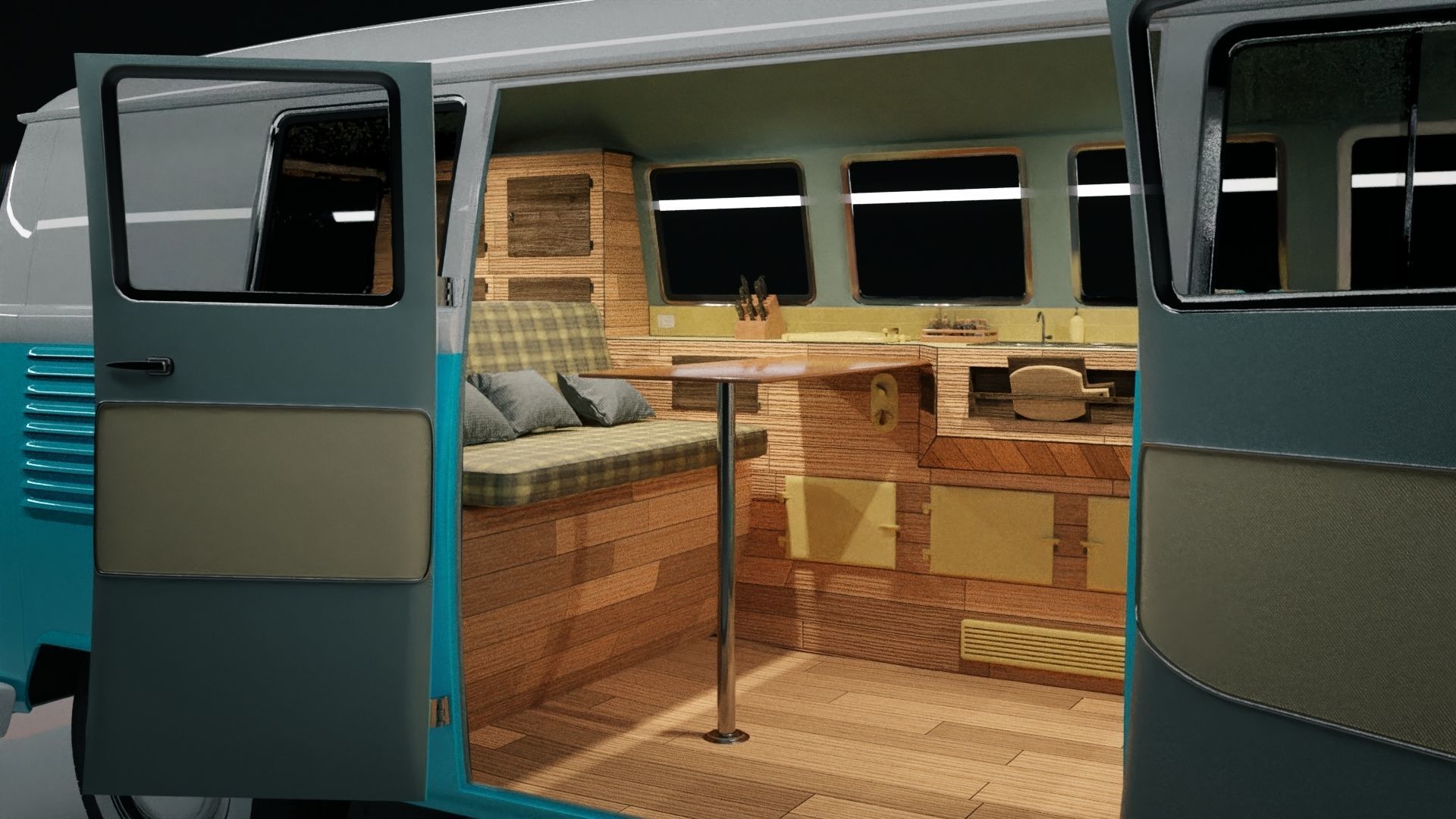 Volkswagen Type 1 camper van 3D model | CGTrader