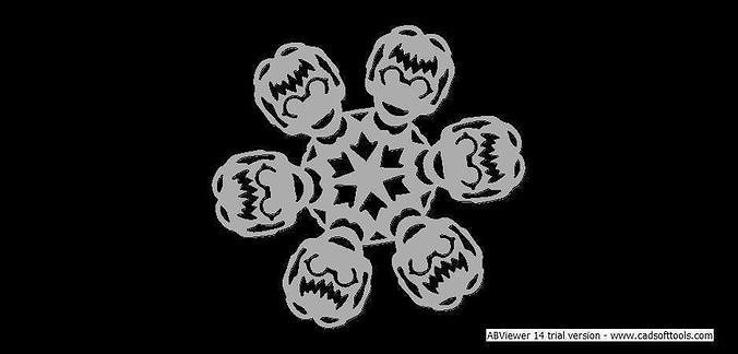 Harry Potter Snowflakes 3D model | CGTrader