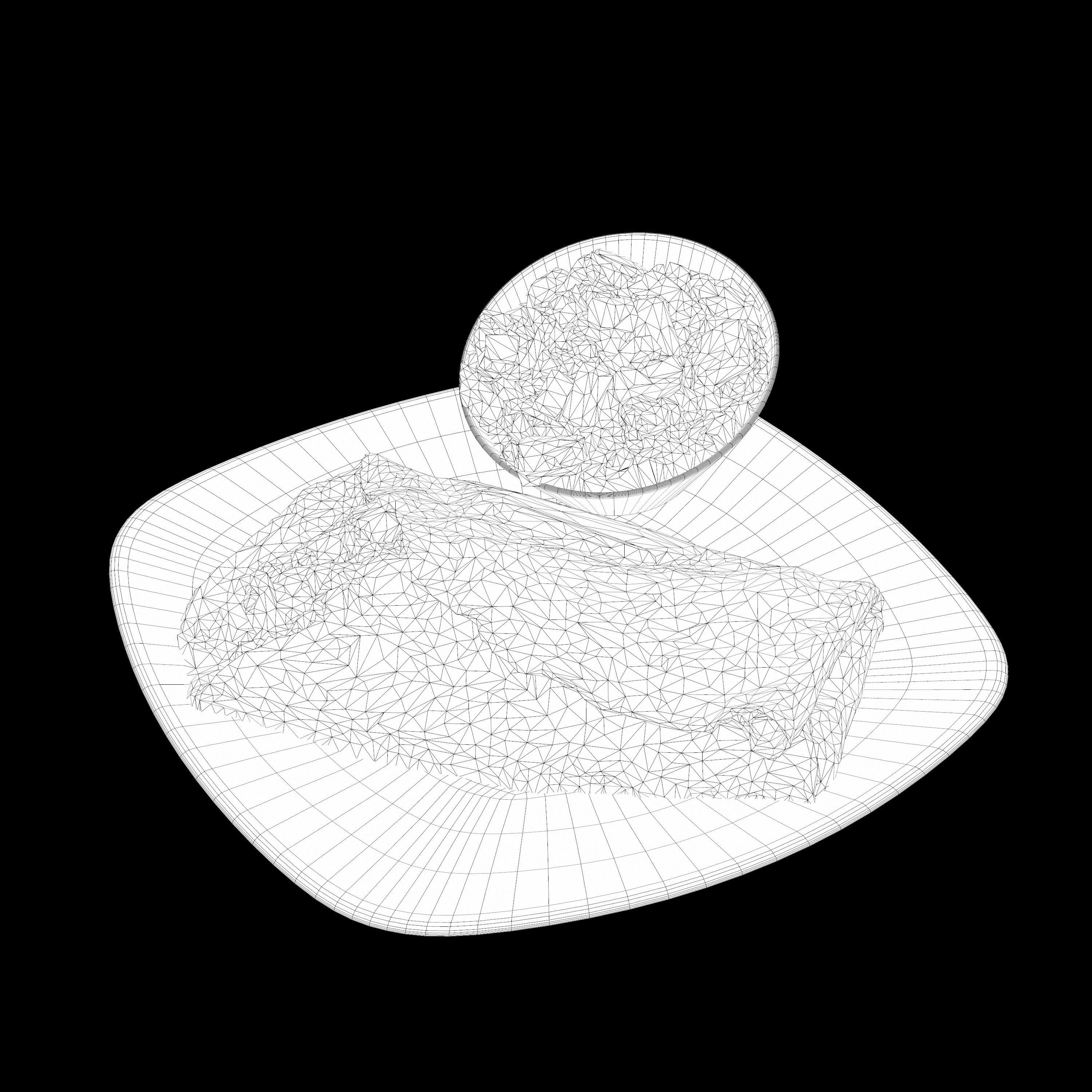 3D model Chipotle chicken crepe VR / AR / low-poly | CGTrader