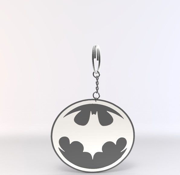 BATMAN SYMBOL KEYCHAIN free 3D model | CGTrader