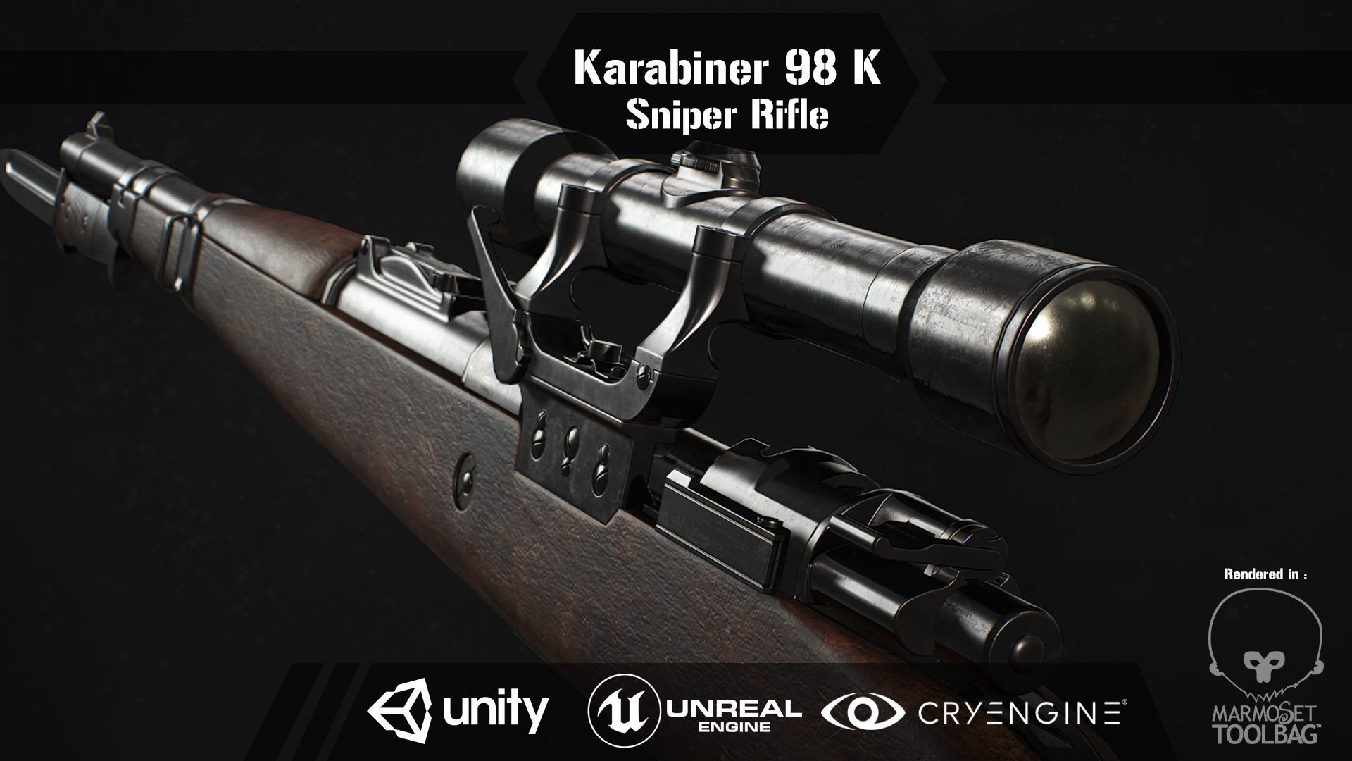 3D model Karabiner 98 k VR / AR / low-poly | CGTrader