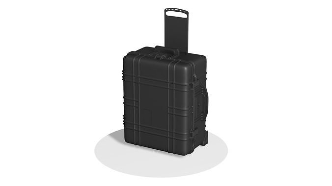 Big Case - black - wheeled 3D model | CGTrader