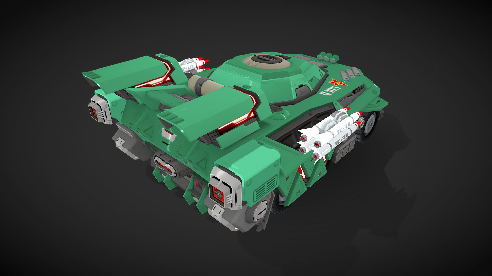 Tank Race Car 3D Model 3D model | CGTrader