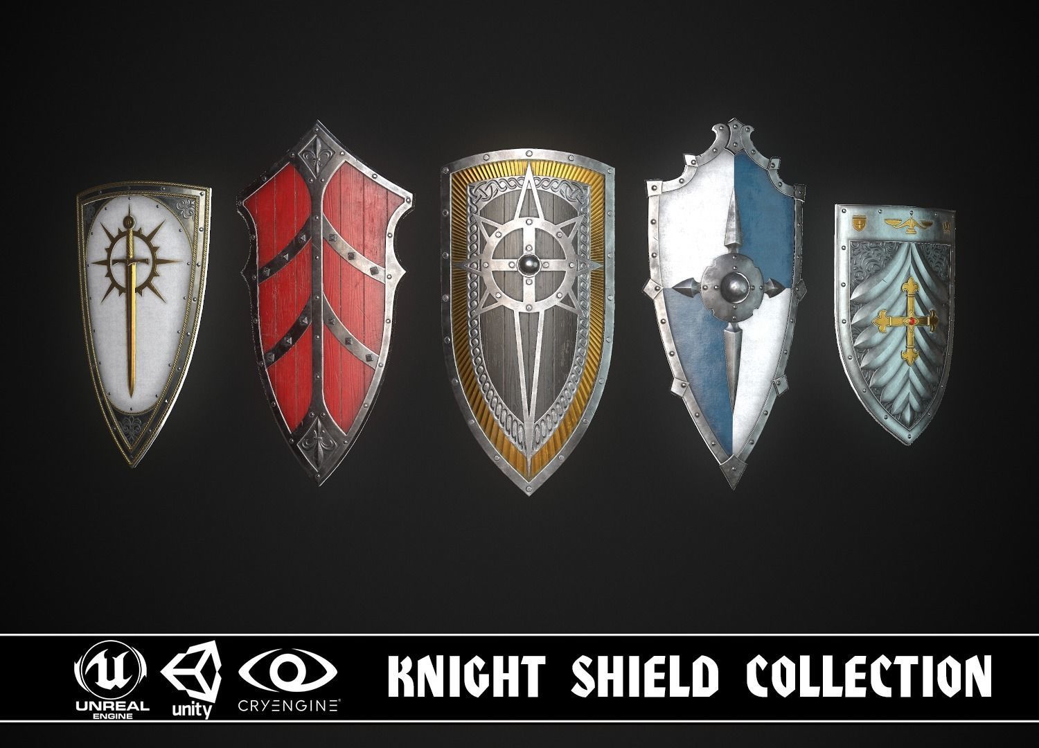 Knight Shield Collection 2 | CGTrader