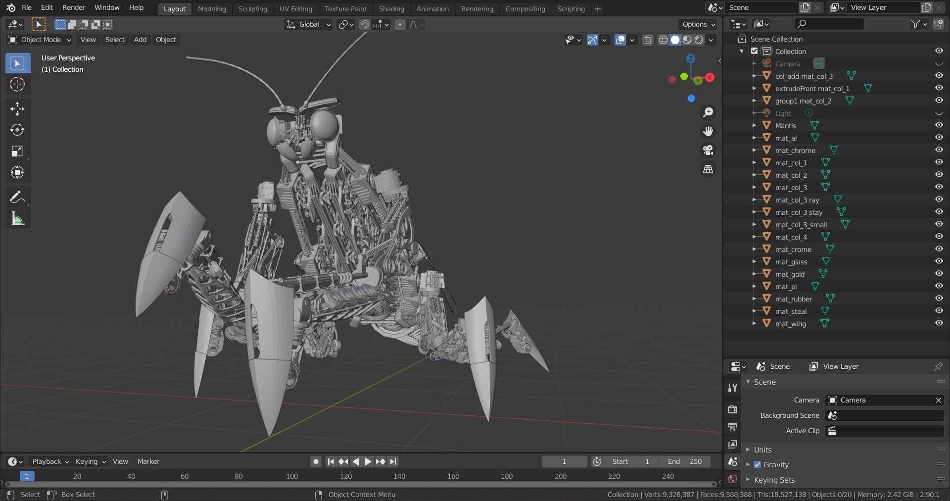 Mechanical mantis 3D model | CGTrader