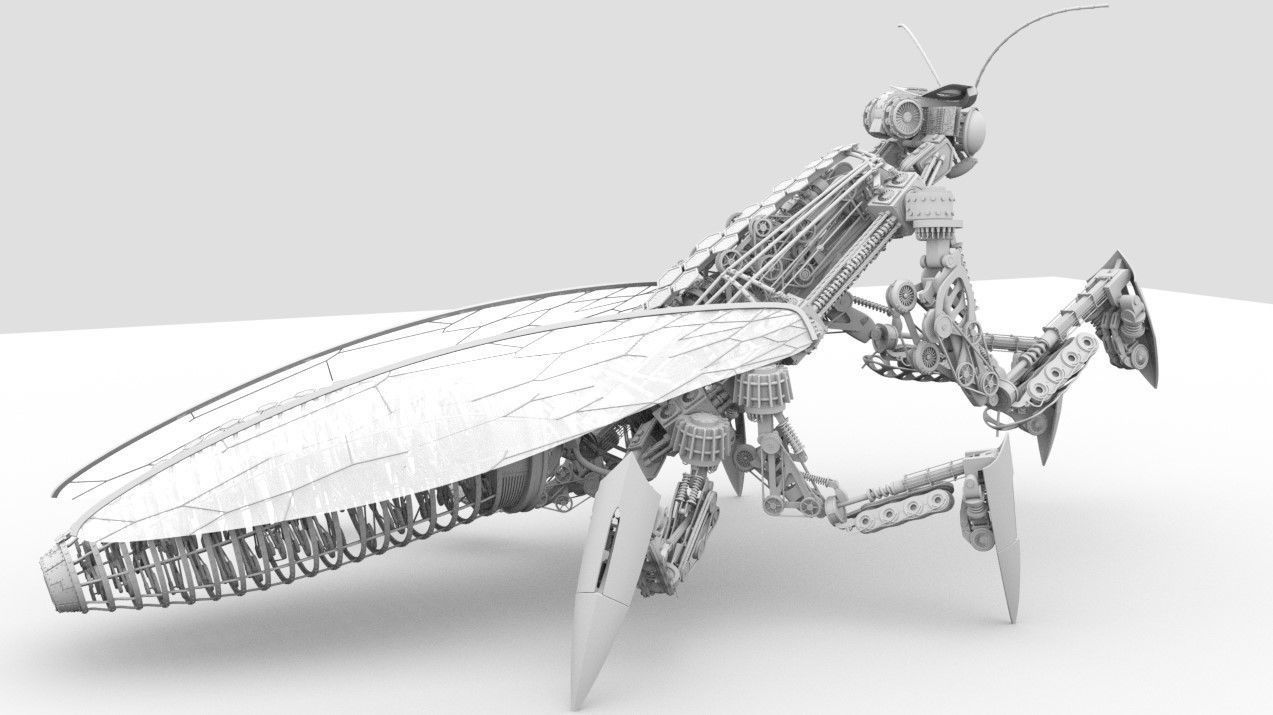 Mechanical mantis 3D model | CGTrader