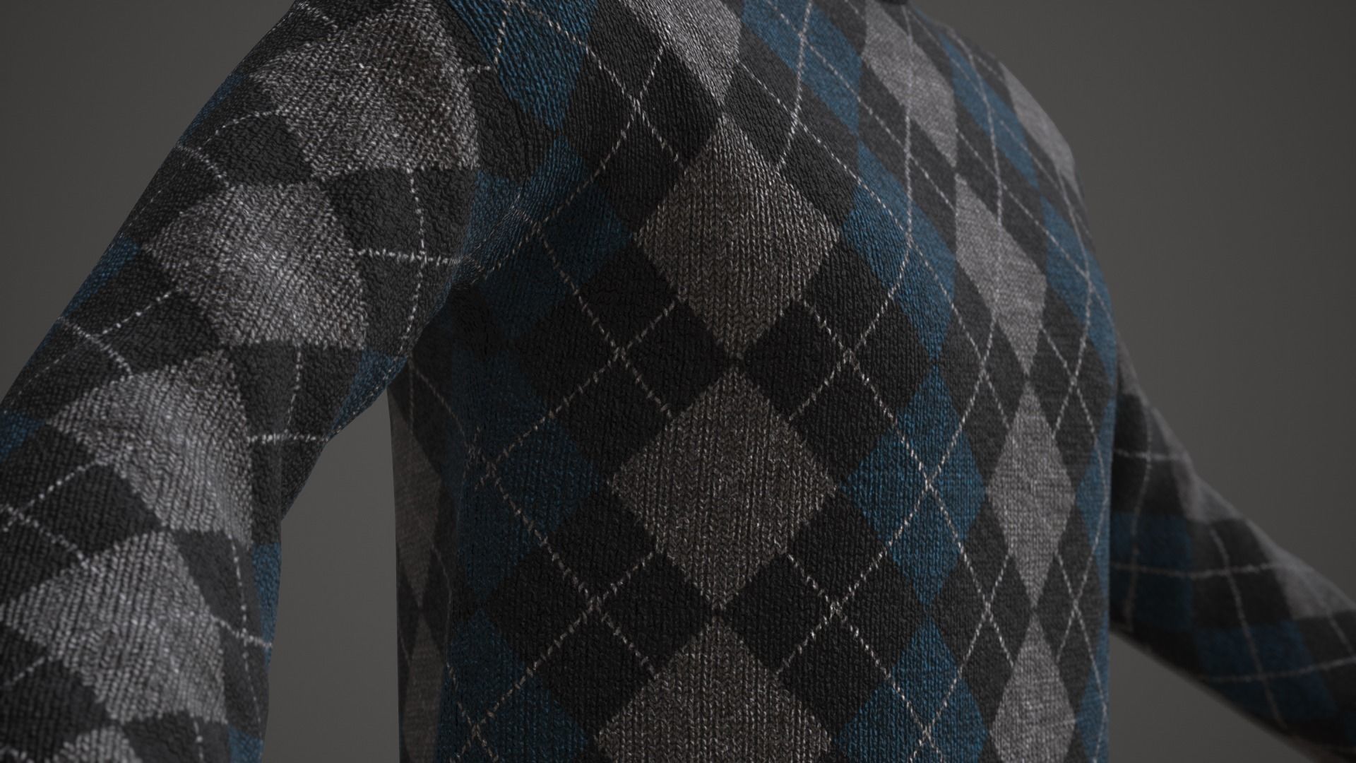 3D model Sweater argyle VR / AR / low-poly | CGTrader