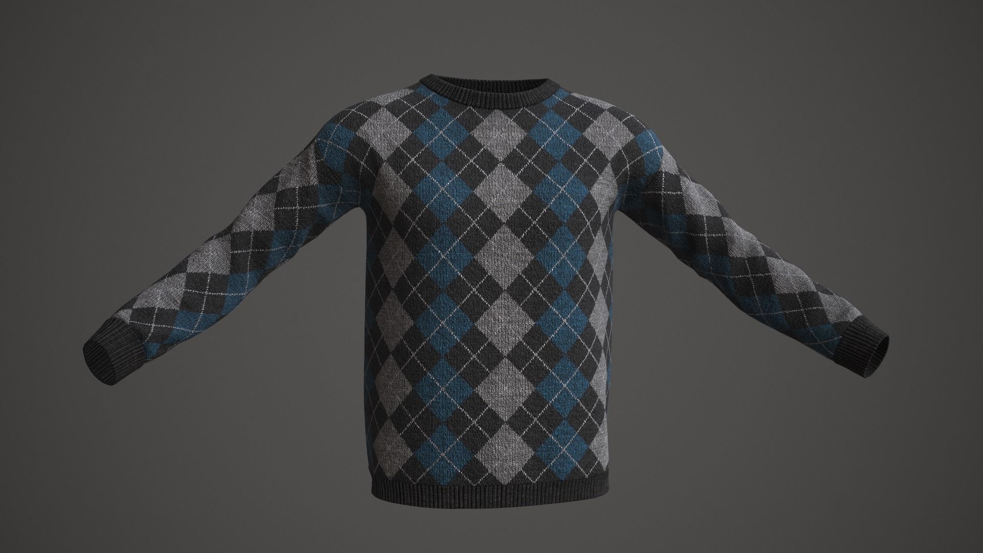 3D model Sweater argyle VR / AR / low-poly | CGTrader