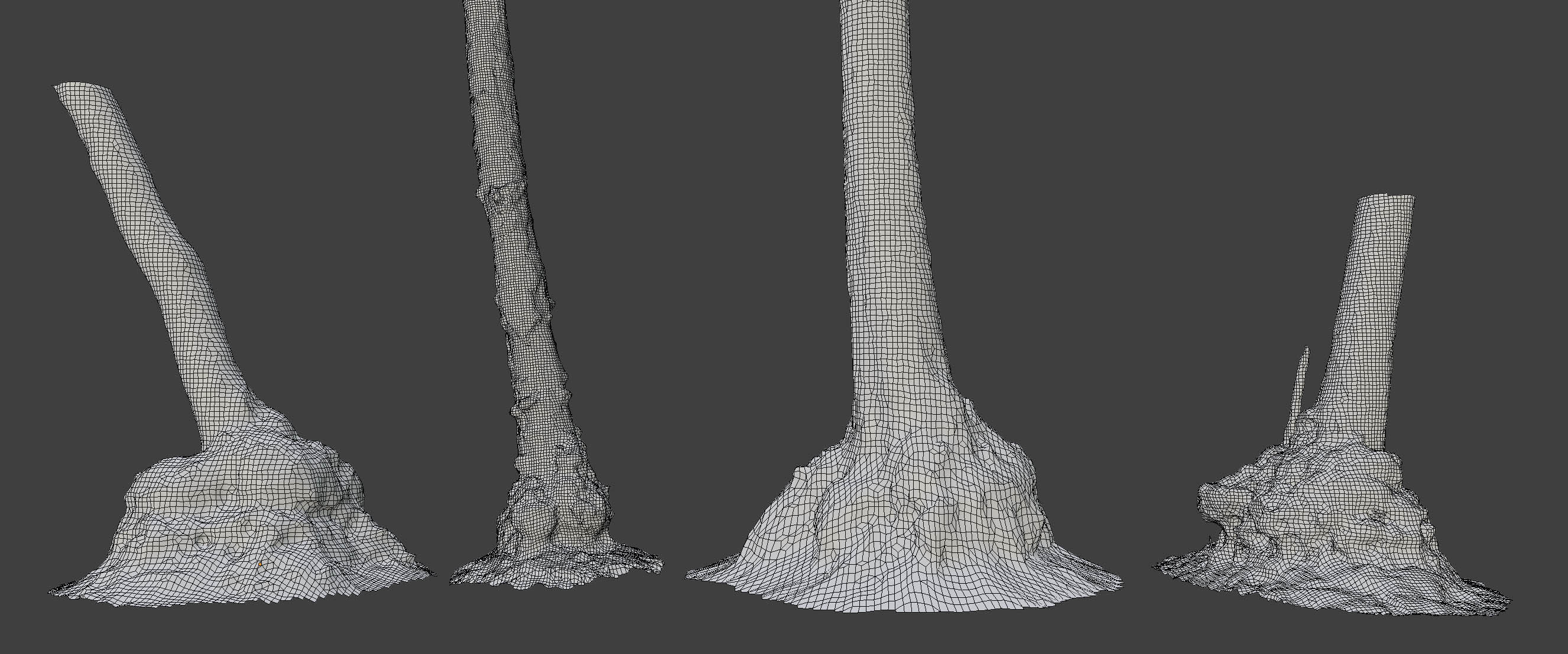 3D model Mossy Tree Collection - Processed Scans PBR 4K VR / AR / low ...