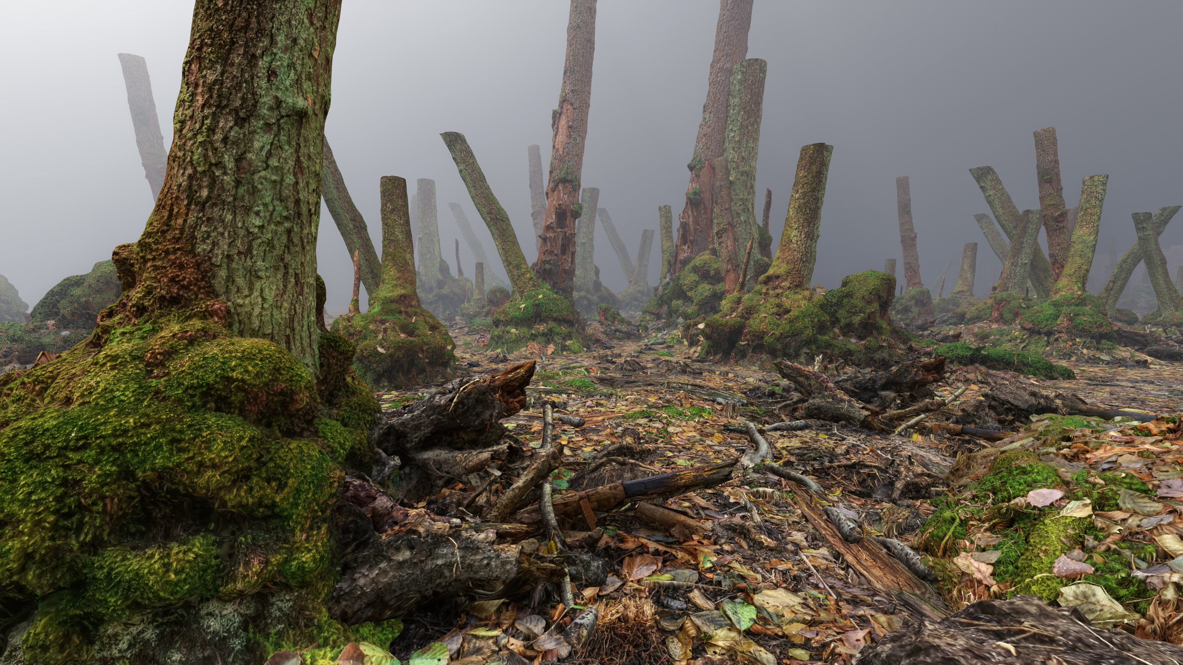 3D model Mossy Tree Collection - Processed Scans PBR 4K VR / AR / low ...