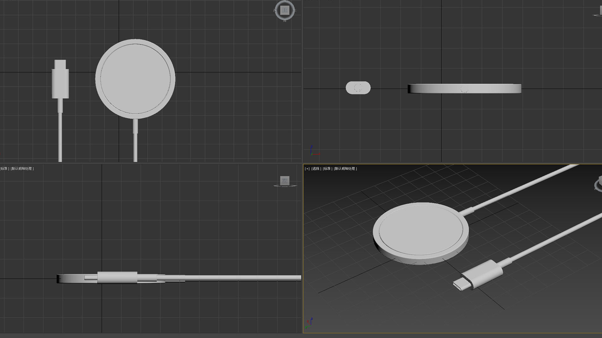 Apple Magsafe wireless charger 3D model 3D model | CGTrader