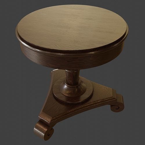 Old Rustic Round Table free 3D model | CGTrader