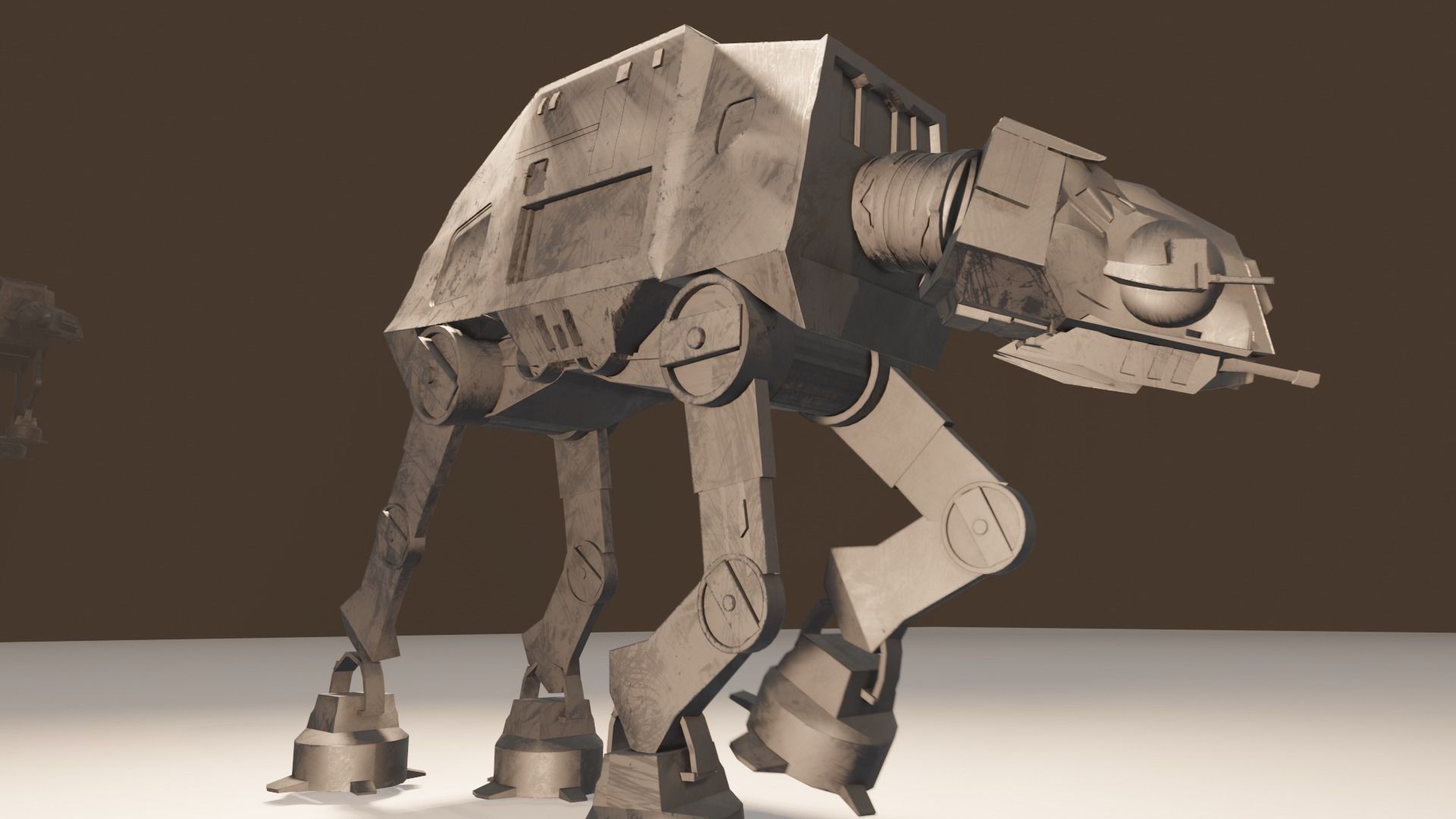 AT-AT walker 3D model rigged | CGTrader