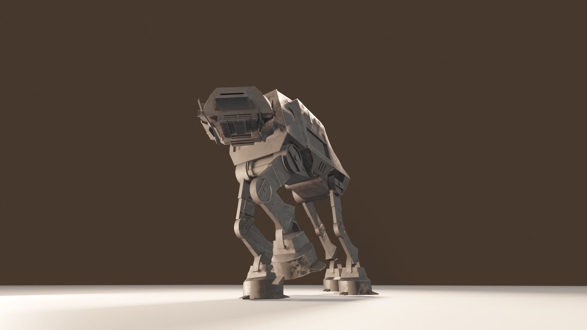 AT-AT walker 3D model rigged | CGTrader