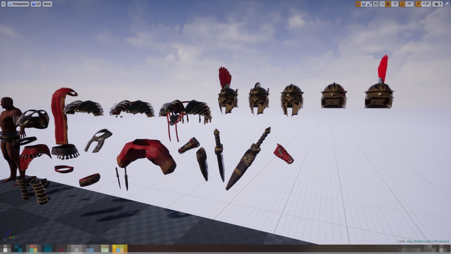 3D model Gladiator Prime VR / AR / low-poly rigged | CGTrader