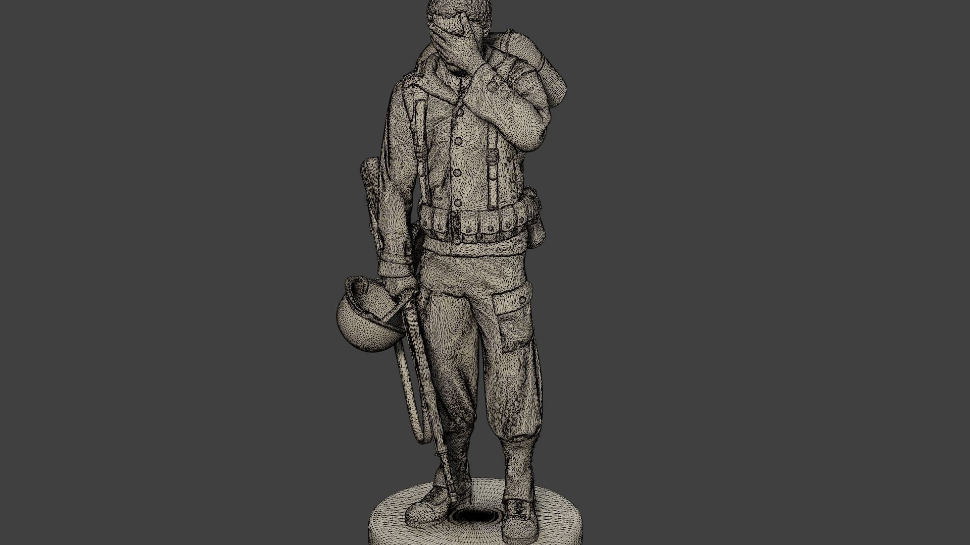 American soldier ww2 Crying A11 3D model 3D printable | CGTrader