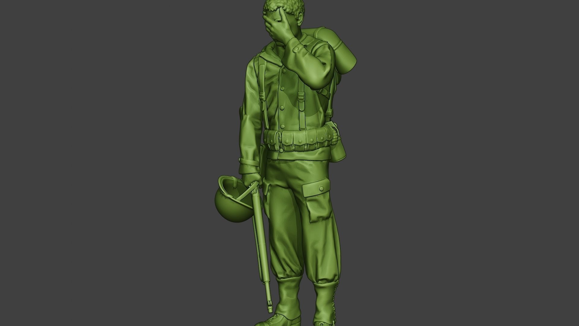 American soldier ww2 Crying A11 3D model 3D printable | CGTrader