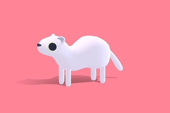 3D model Snow Weasel - Quirky Series VR / AR / low-poly | CGTrader