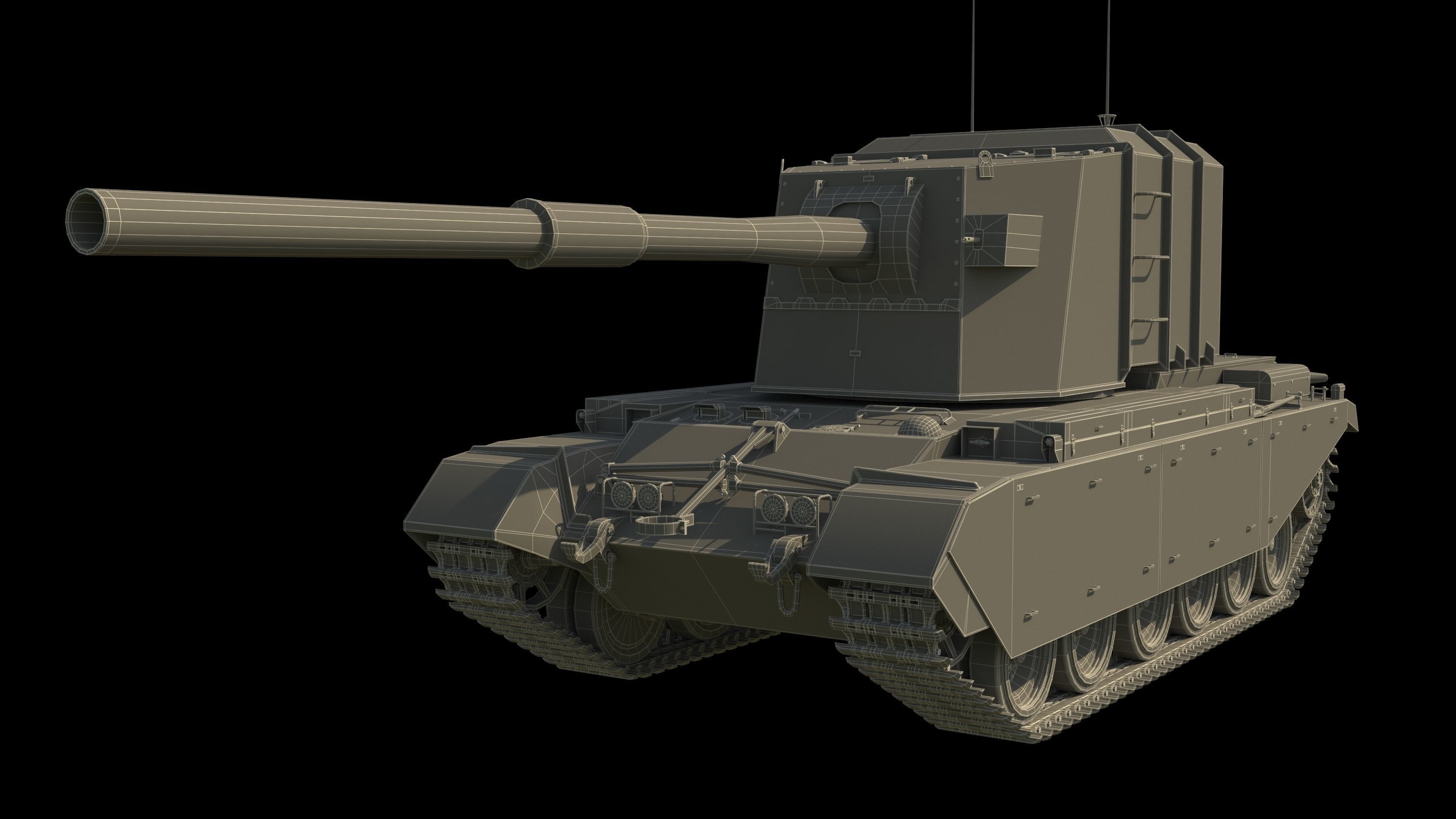 Fv4005 Stage 2 183mm 3D model | CGTrader