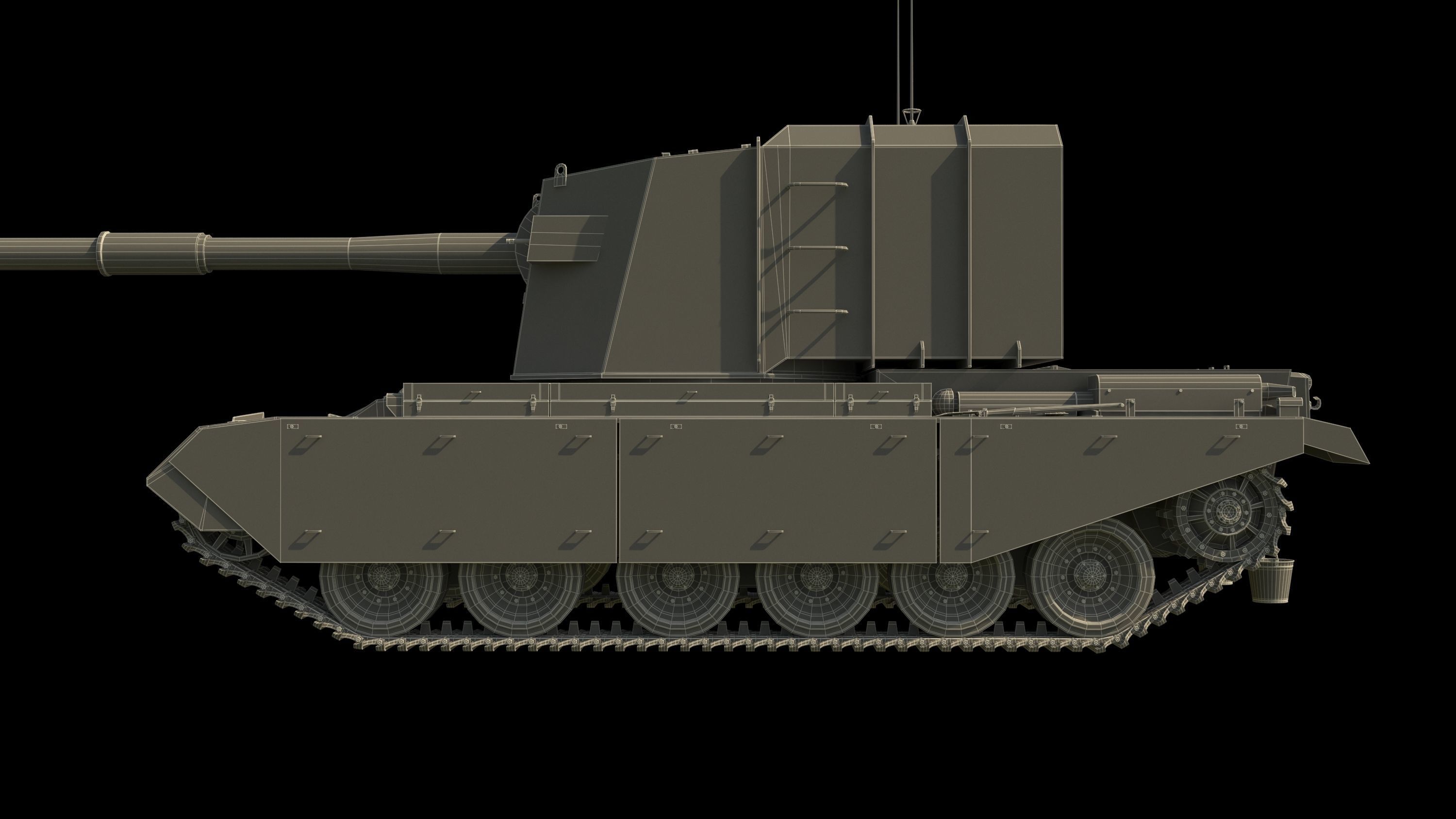 Fv4005 Stage 2 183mm 3D model | CGTrader