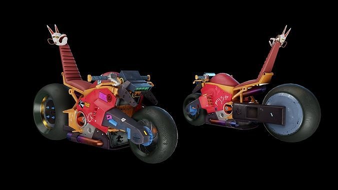 3D model Cyberpunk Motorcycle - Nightcrawler VR / AR / low-poly | CGTrader