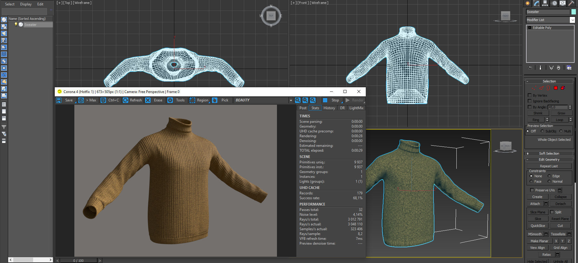 3D model Sweater turtle neck VR / AR / low-poly | CGTrader