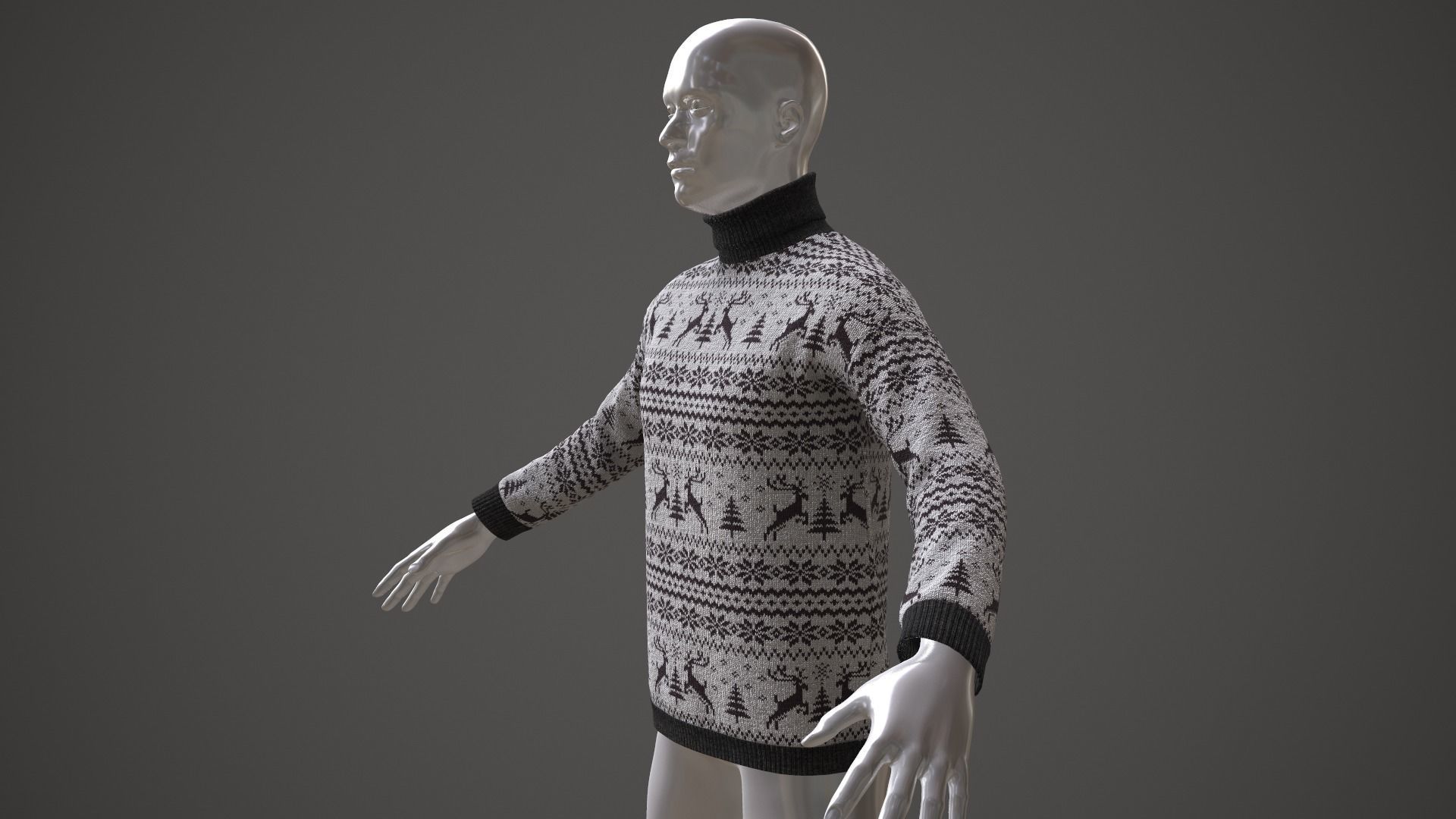3D Model Collection Christmas sweaters VR / AR / low-poly | CGTrader