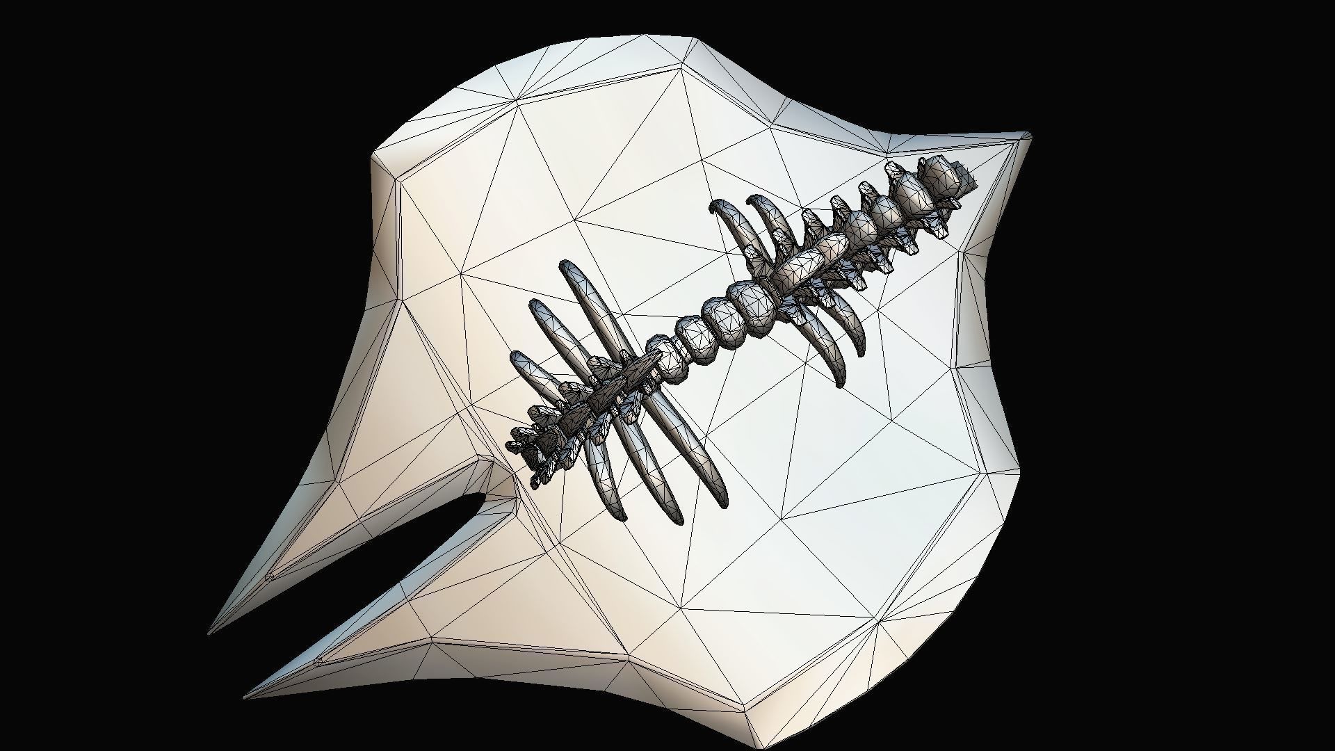 3D model Skeleton Shield VR / AR / low-poly | CGTrader