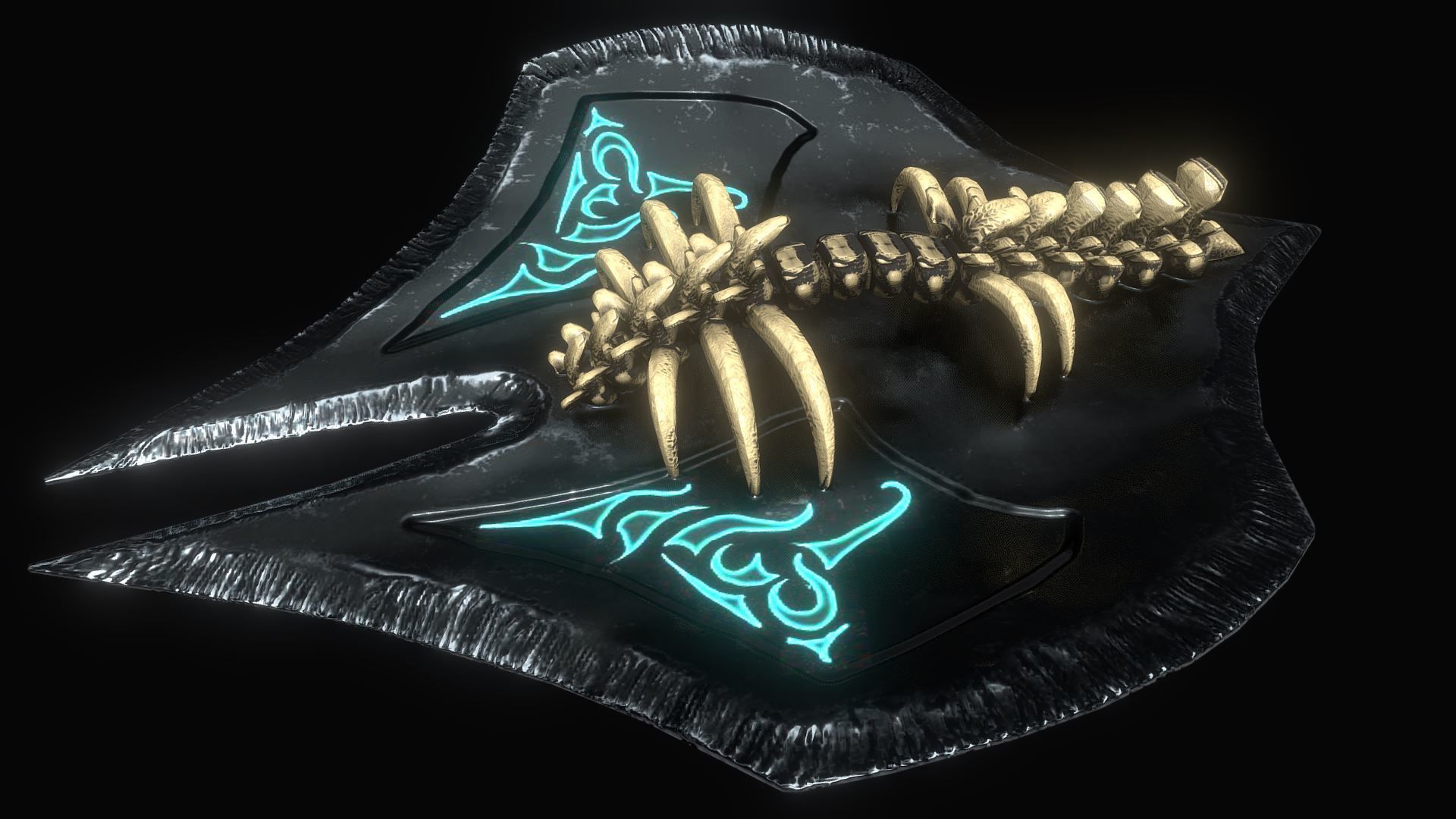 3D model Skeleton Shield VR / AR / low-poly | CGTrader