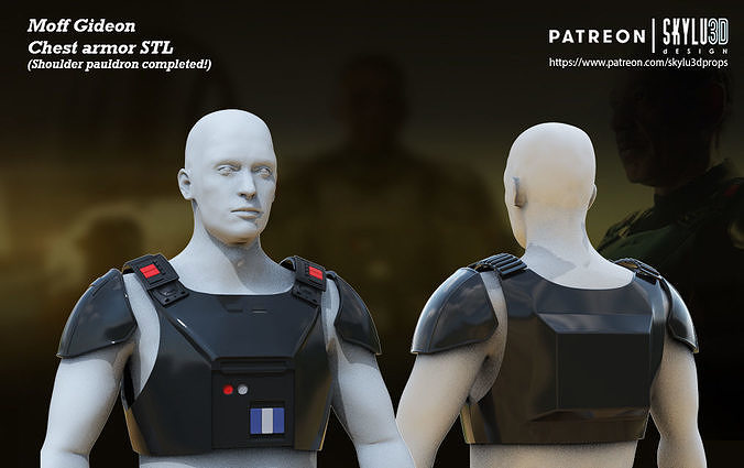 Moff Gideon Armor Full Size 3d print ready STL 3D model 3D printable ...