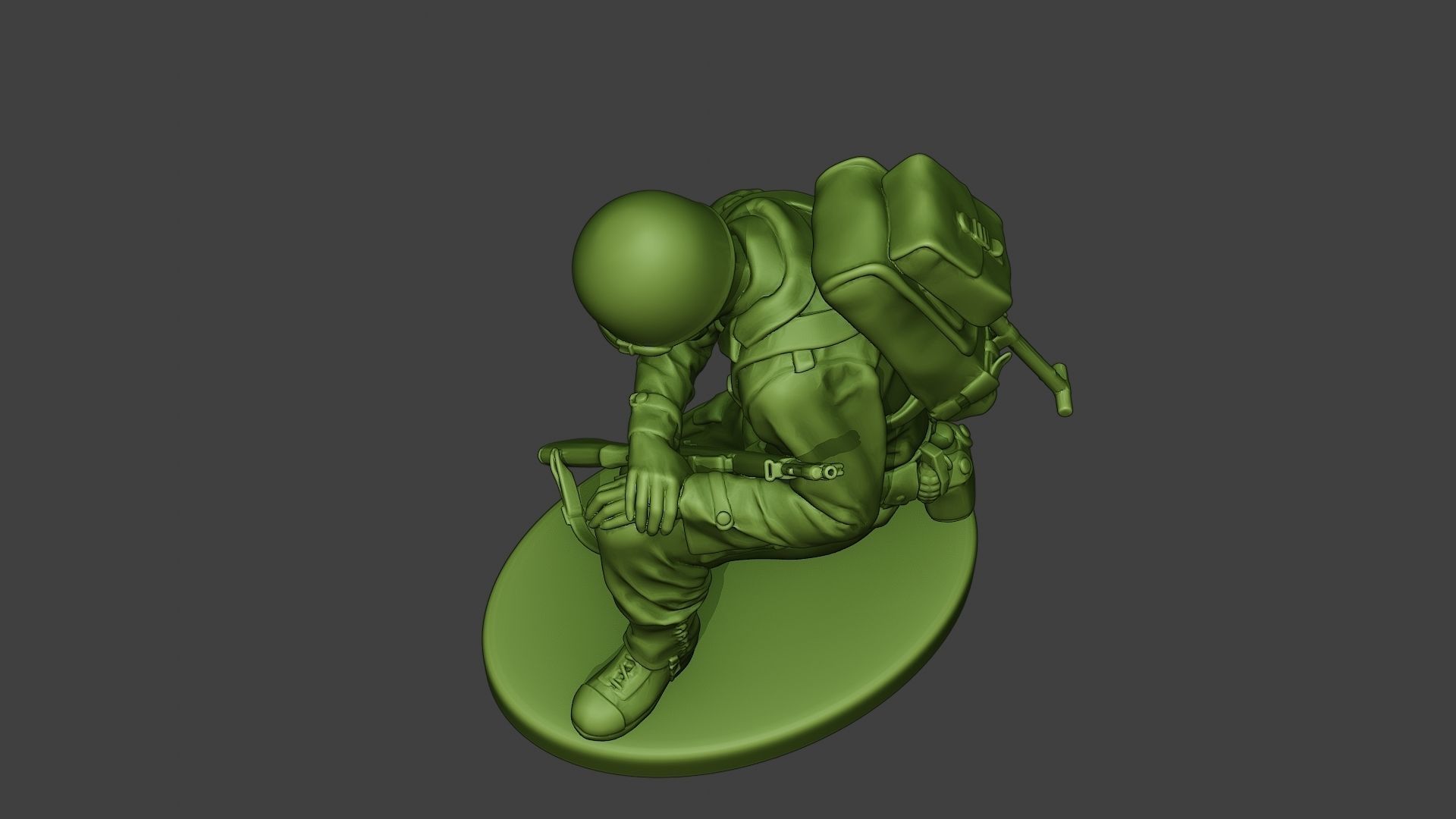 American soldier ww2 Praying crouched A11 3D model 3D printable | CGTrader