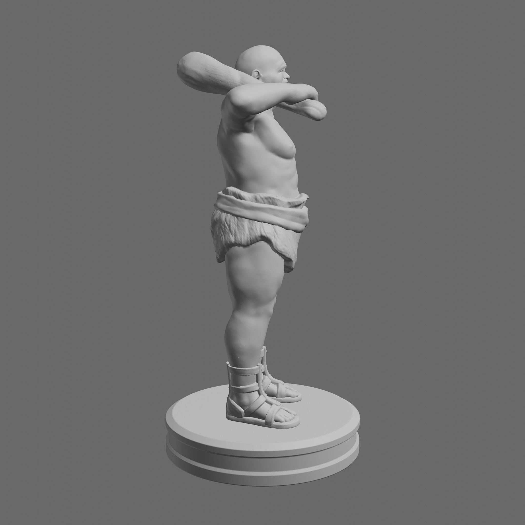 Cyclops statue of man holding hammer free 3D model 3D printable | CGTrader