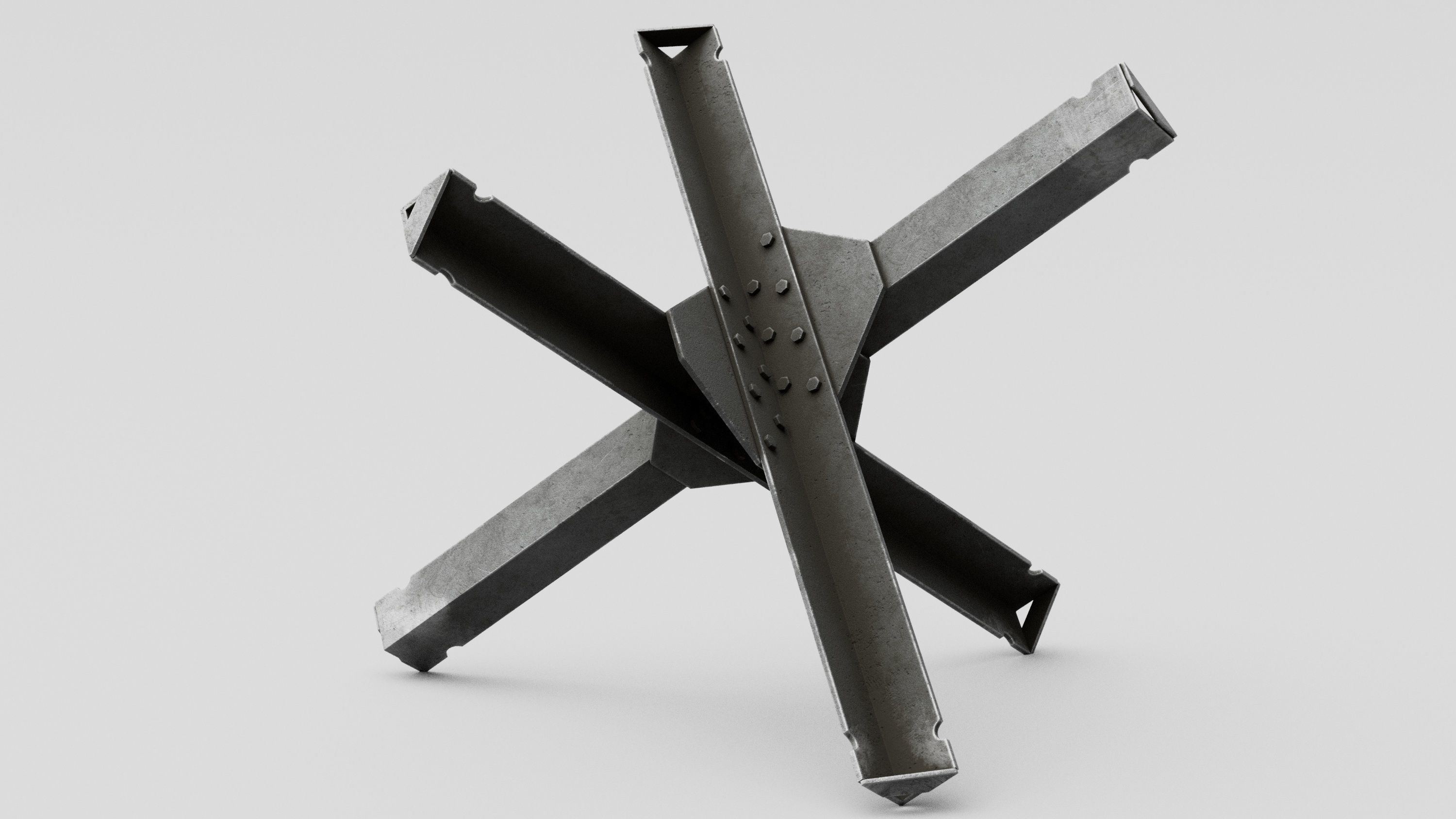 Czech Hedgehog Anti Tank Obstacle 3D 3D model | CGTrader