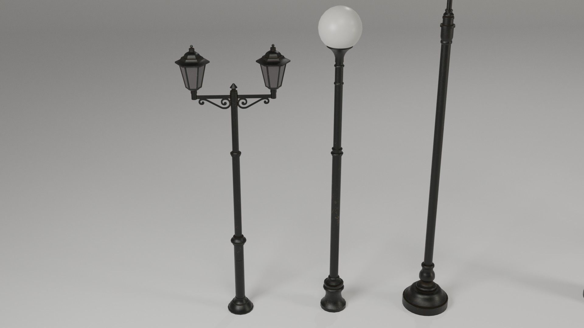 3D model Street Lights - low poly VR / AR / low-poly | CGTrader