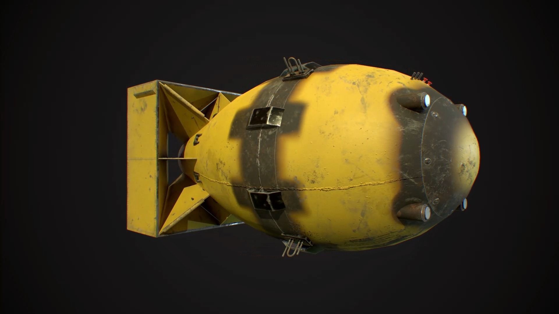 3D model Mark III Atomic Bomb aka Fatman - Game ready low-poly 3d model ...