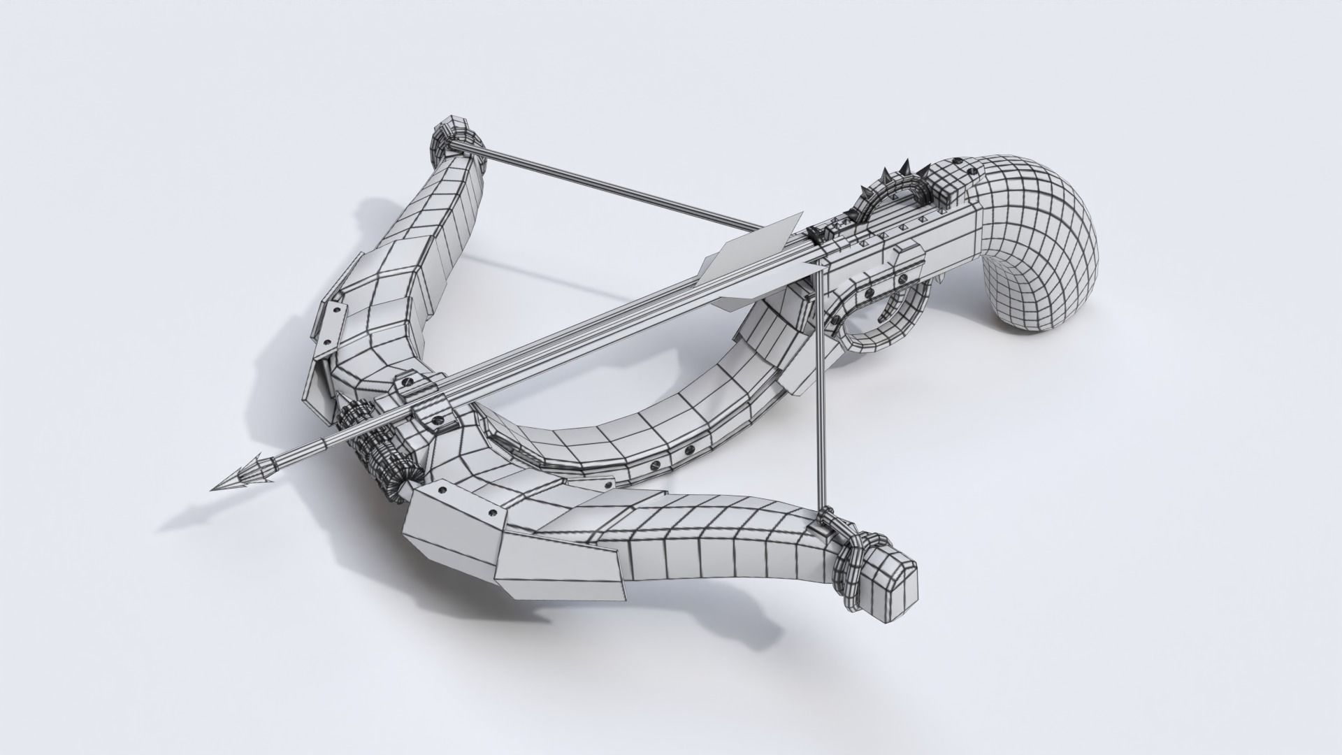 3D model One handed crossbow VR / AR / low-poly rigged animated | CGTrader