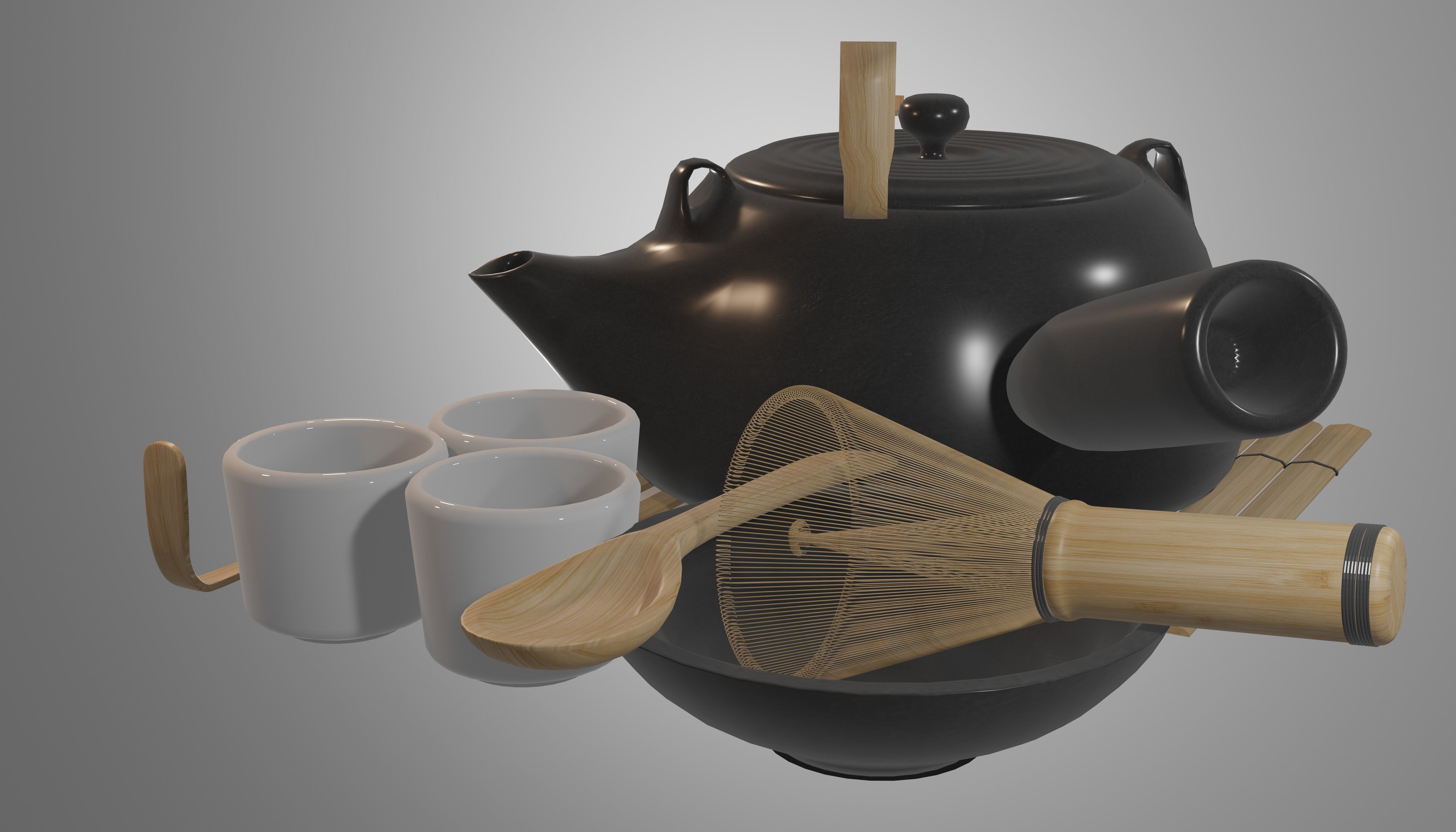 Matcha Whisk 3D model | CGTrader