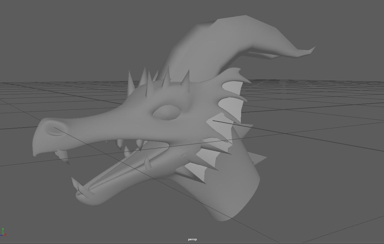 3D model Dragon Head Base Mesh - OBJ VR / AR / low-poly | CGTrader